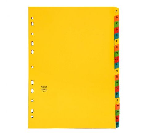MANILA DIVIDER WITH A-Z COLOUR TAB, A4 SIZE - Corporates Buy - Office ...